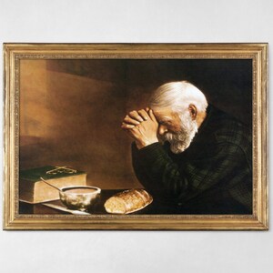 Man Praying Over Bread Wall Art by Eric Enstrom, Grace Old Man Praying ...