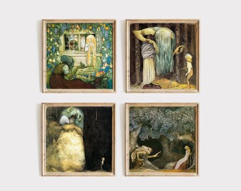 John Bauer the Golden Key Print Poster - Etsy