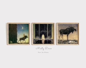 Vintage Fairytale Paintings by John Bauer, Vintage Princess Nursery ...