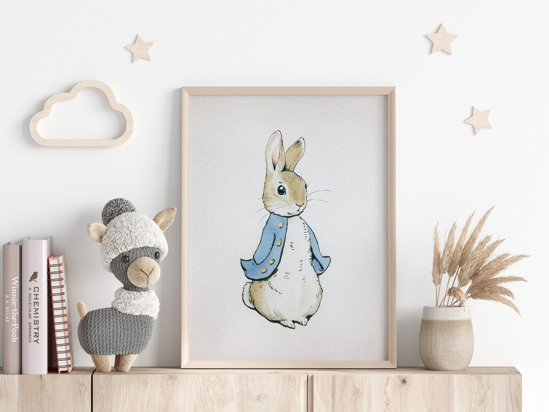 Beatrix Potter Peter Rabbit Illustration, Benjamin Bunny Nursery Wall ...