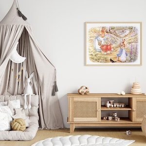 Beatrix Potter Peter Rabbit Printable Wall Art, Vintage Bunnies Nursery ...