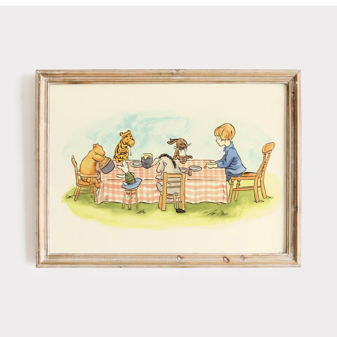 Vintage Winnie the Pooh Digital Download Art, Pooh and Friends Dinner ...