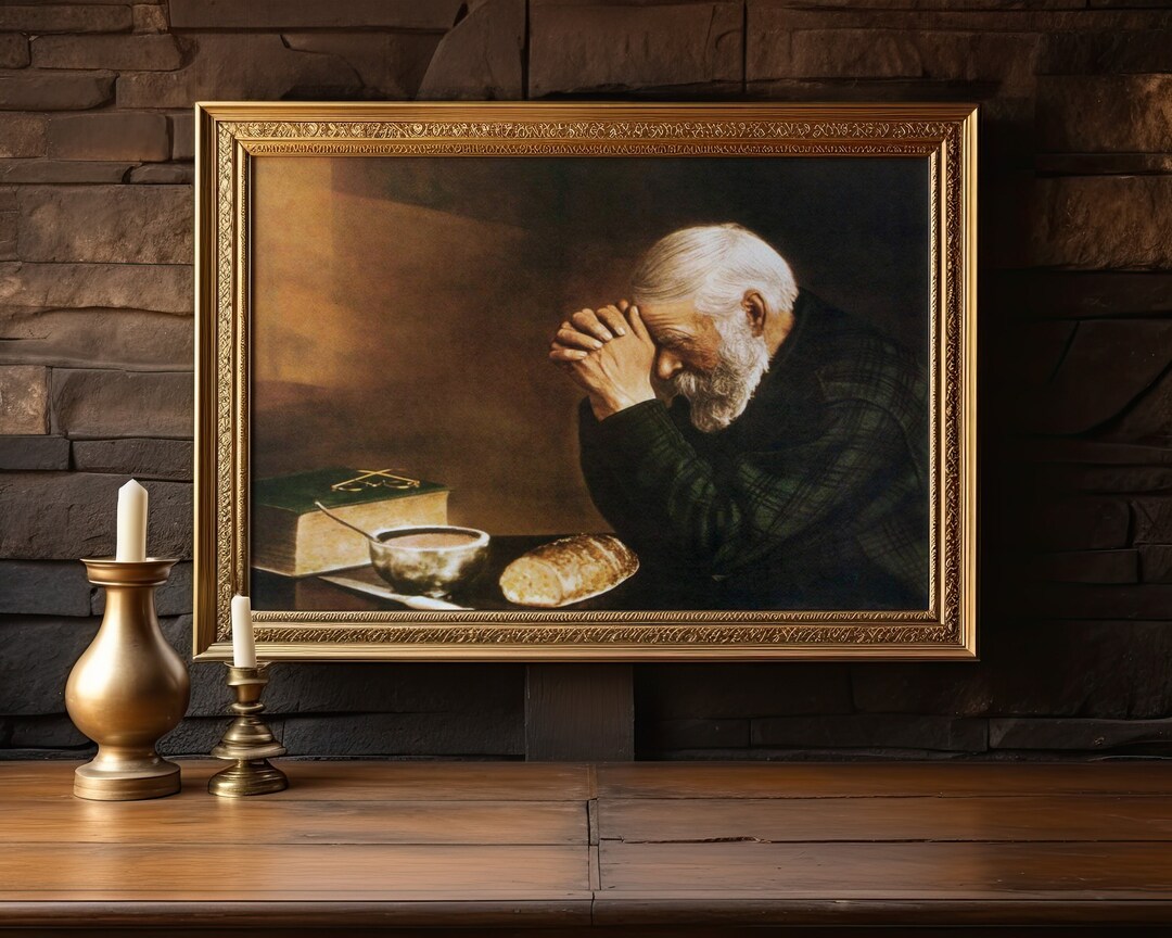 Eric Enstrom 'grace' Print: Man Praying Over Bread (digital Download ...