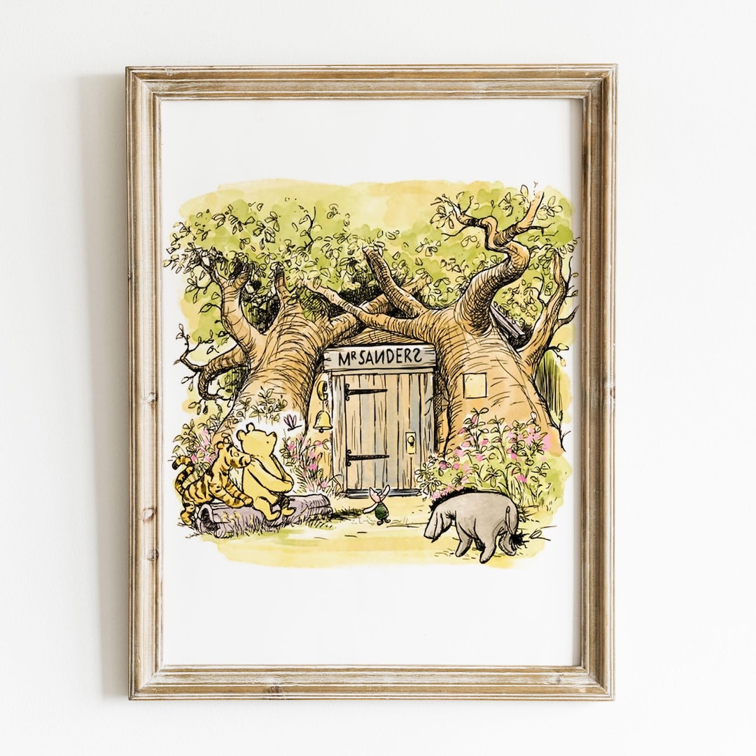 Winnie the Pooh and Friends Vintage Illustration, Classic Winnie the ...