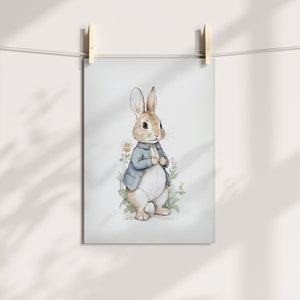 Beatrix Potter Peter Rabbit Illustration, Benjamin Bunny Nursery Wall ...