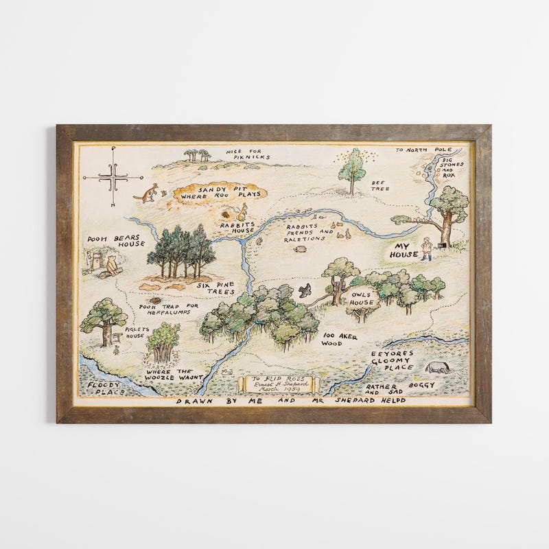 Winnie the Pooh Map Book - Etsy