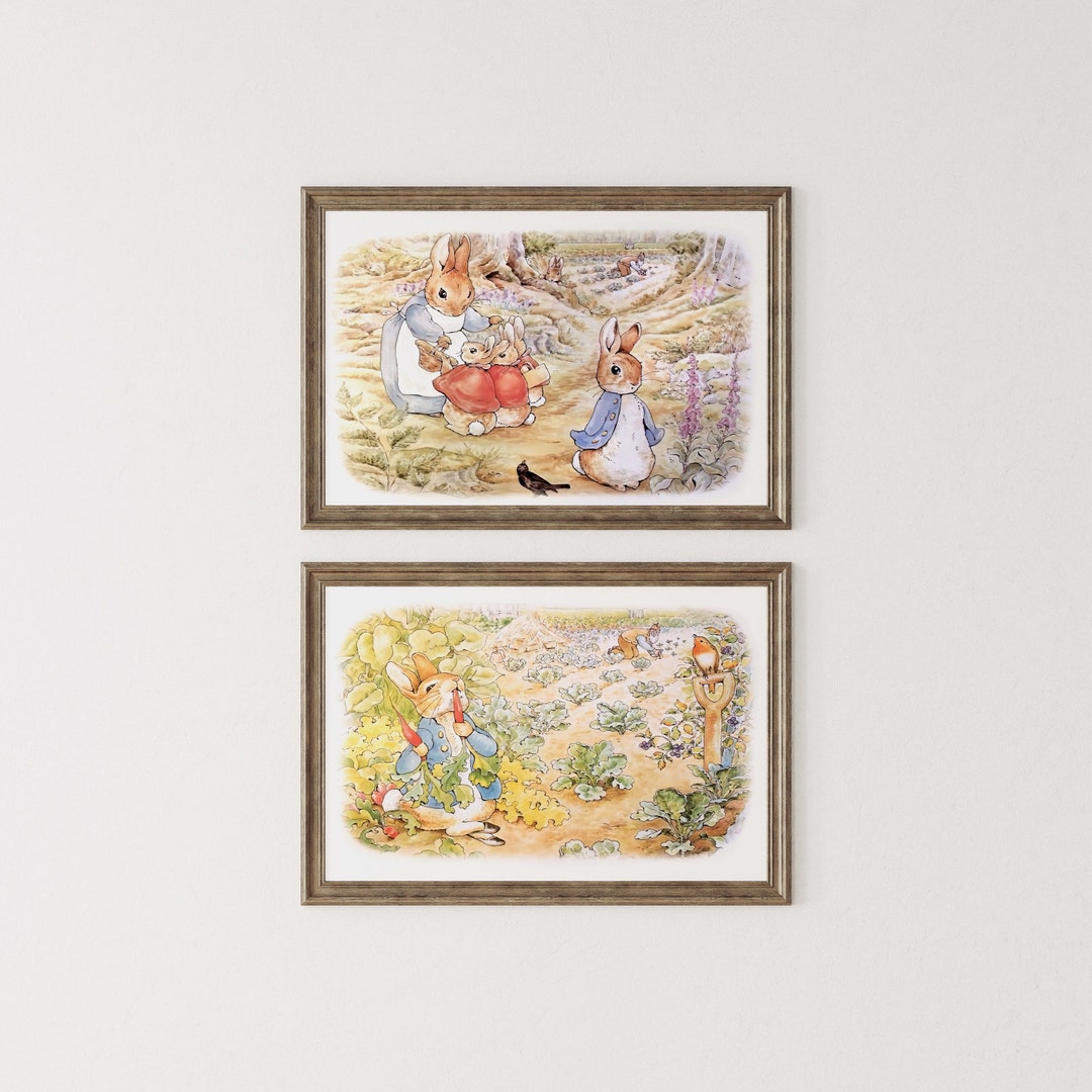 Beatrix Potter Peter Rabbit Printable Wall Art Set of 2, Vintage ...