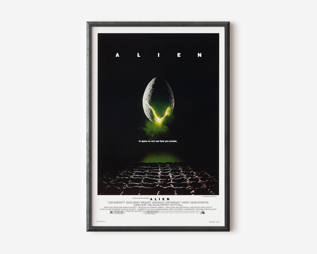 Retro Alien 1979 Movie Poster, Science Fiction Fine Art Print. - Etsy