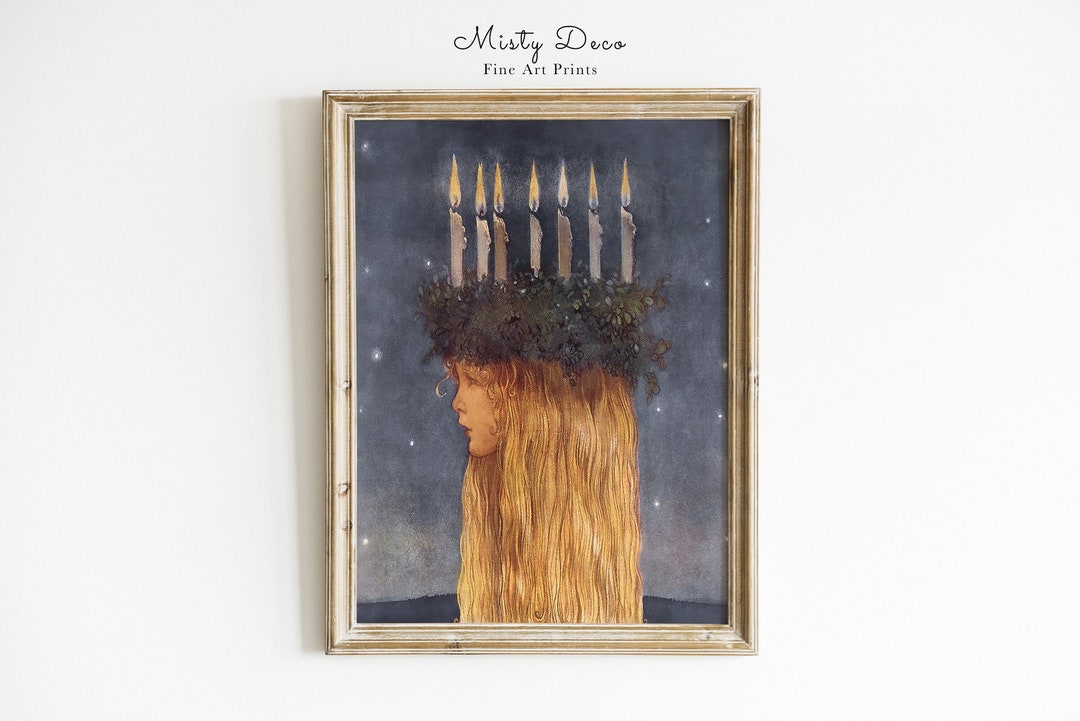 Rare Lucia Art by John Bauer Fine Art Print, Whimsical Fairy Tale Art ...