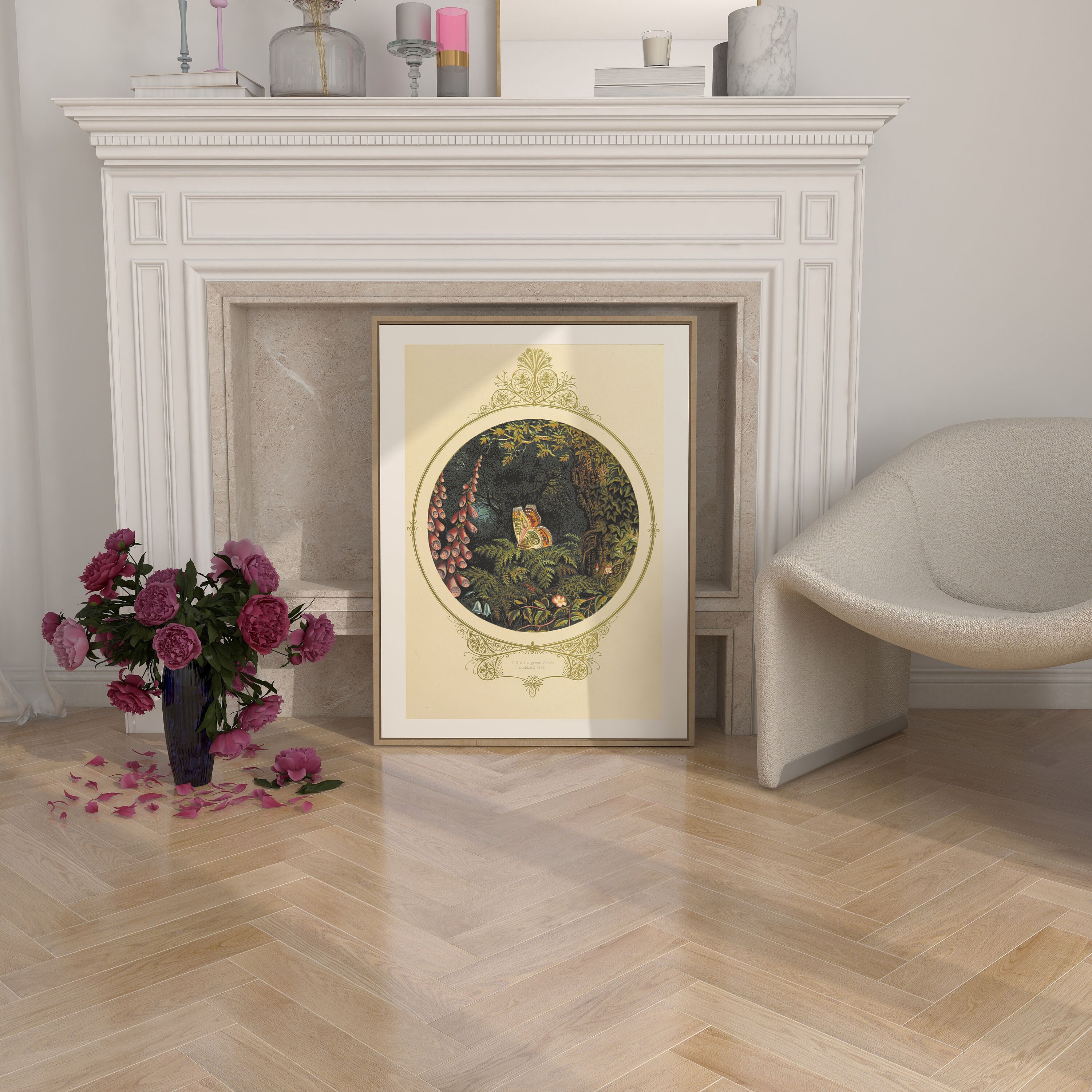 Cute Vintage Fairy Tale Butterfly Printable Wall Art Vintage - Etsy
