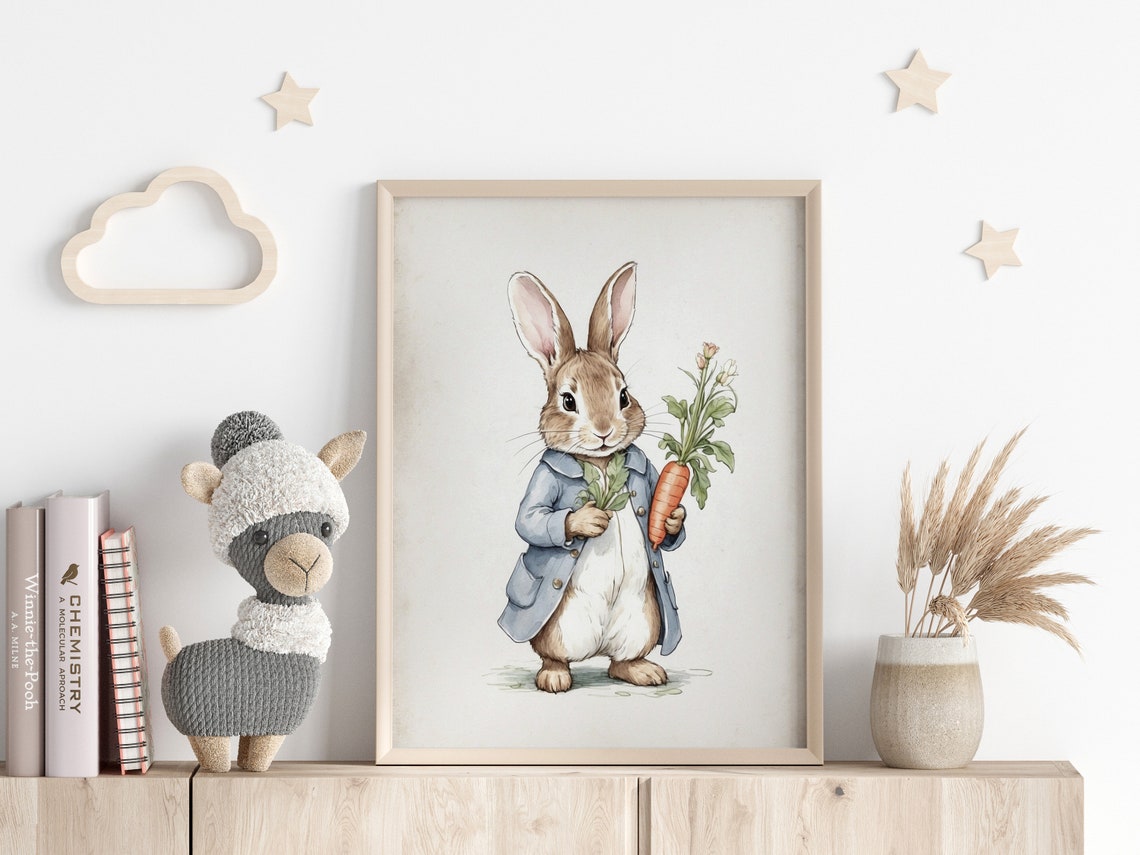 Printable Peter Rabbit Beatrix Potter Illustrations Set of 4, Nursery ...