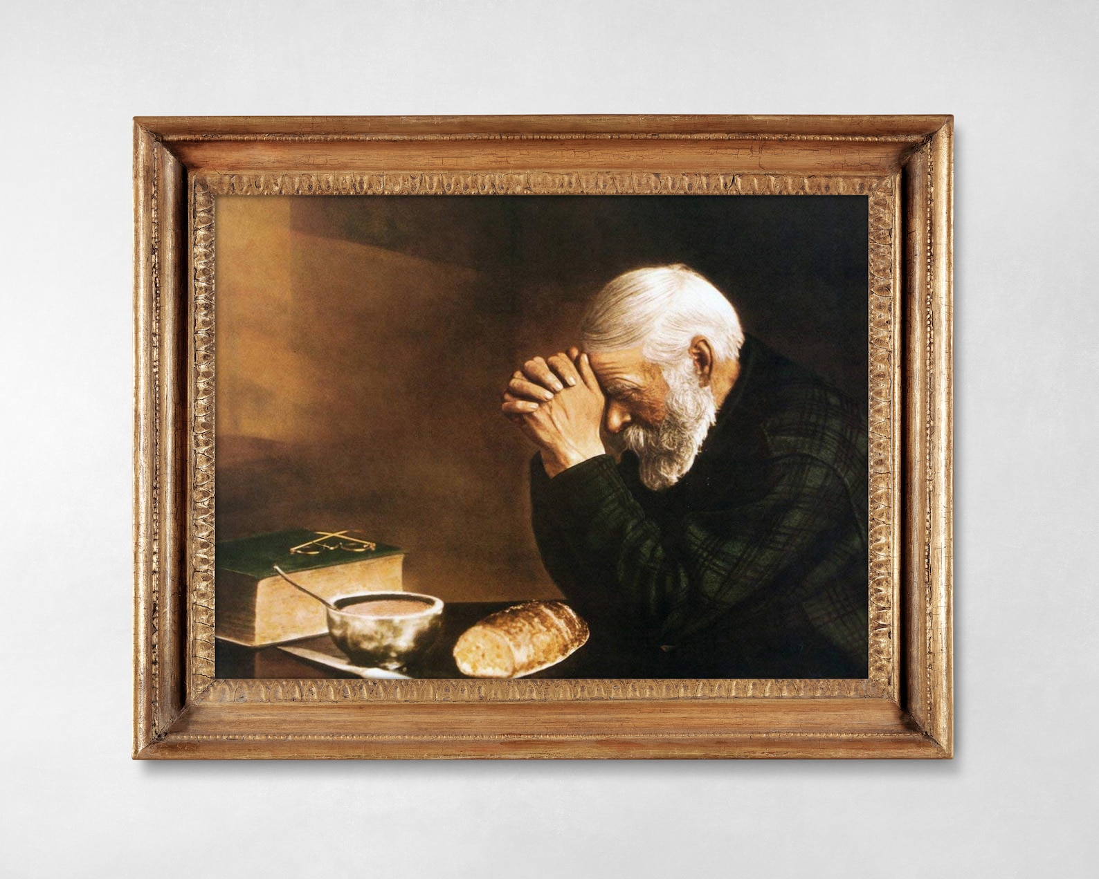 Man Praying Over Bread Wall Art by Eric Enstrom, Grace Old Man Praying ...