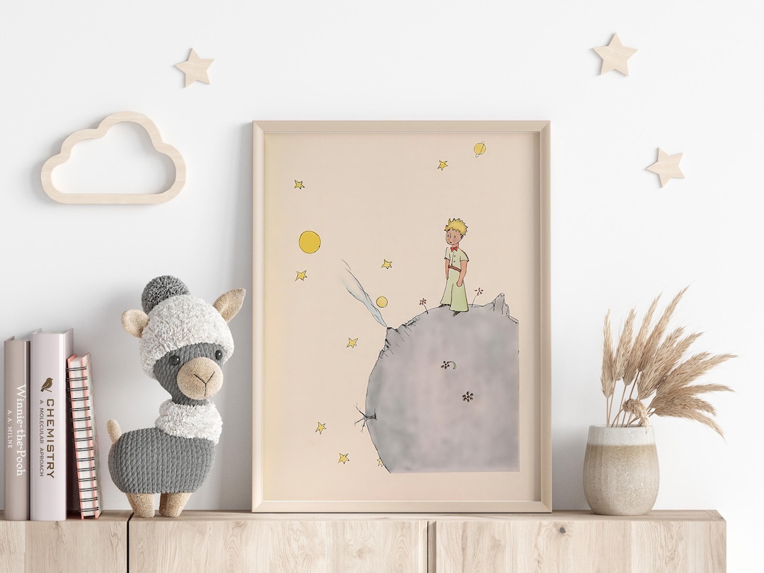 The Little Prince Wall Art Print, Le Petit Prince Book Cover Poster ...
