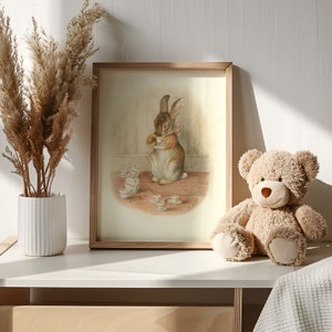 A Rabbit's Tea Party, Whimsical Fairy Tale Illustration by Beatrix ...