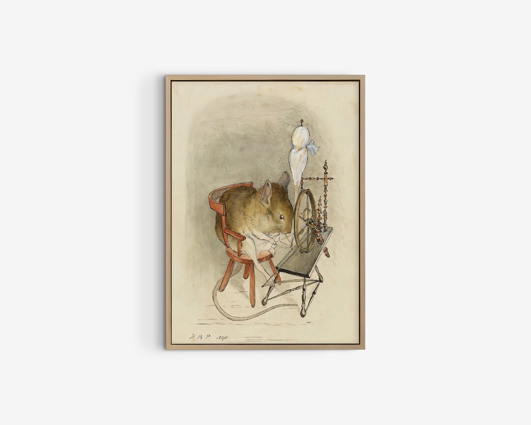 Original Beatrix Potter Mouse Illustration for Nursery, Vintage Gift ...