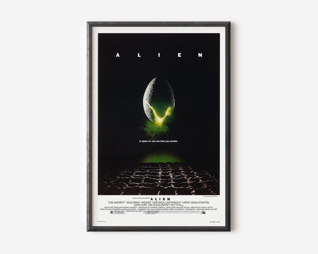 Retro Alien 1979 Movie Poster, Digital Science Fiction Wall Art. - Etsy