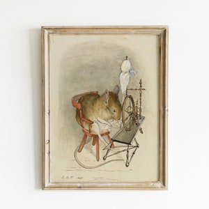 Original Beatrix Potter Mouse Illustration for Nursery, Vintage Gift ...