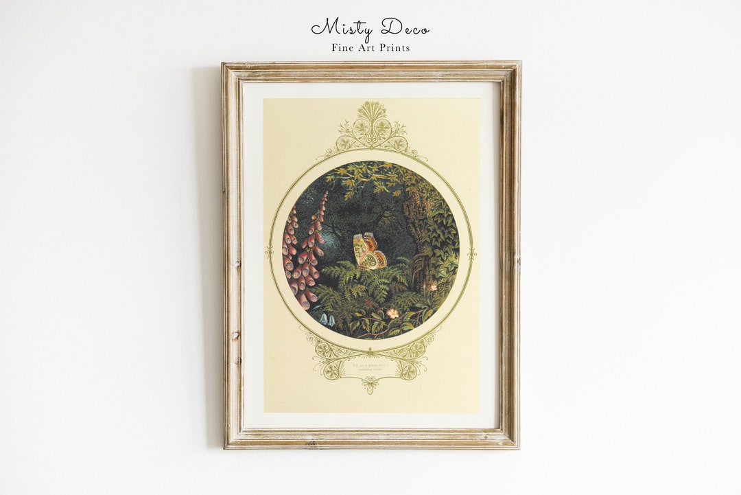 Cute Vintage Fairy Tale Butterfly Printable Wall Art, Vintage Kids Room ...