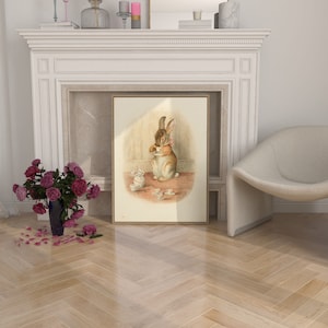 A Rabbit's Tea Party, Whimsical Fairy Tale Illustration by Beatrix ...
