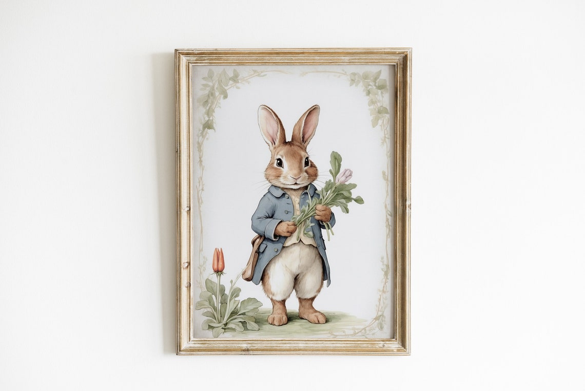Printable Peter Rabbit Beatrix Potter Illustrations Set of 4, Nursery ...