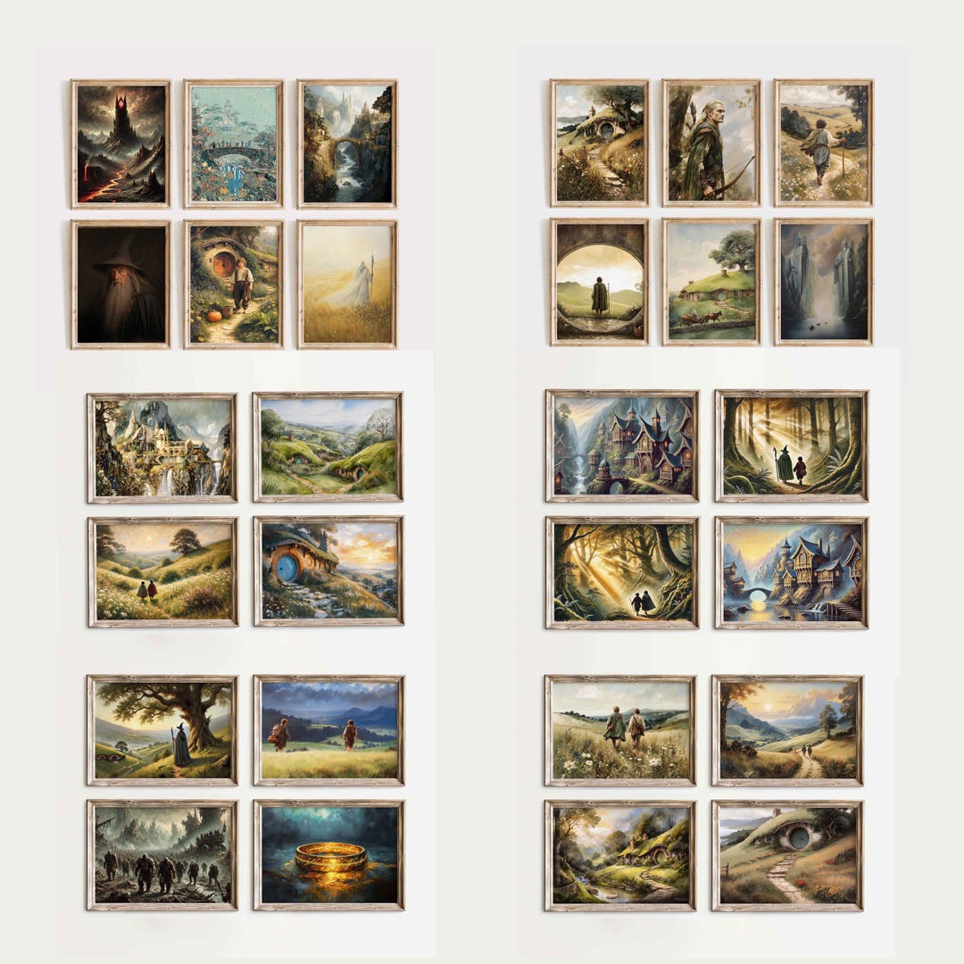 The Ultimate Fantasy LOTR Mega Collection of 28 Unique Paintings ...