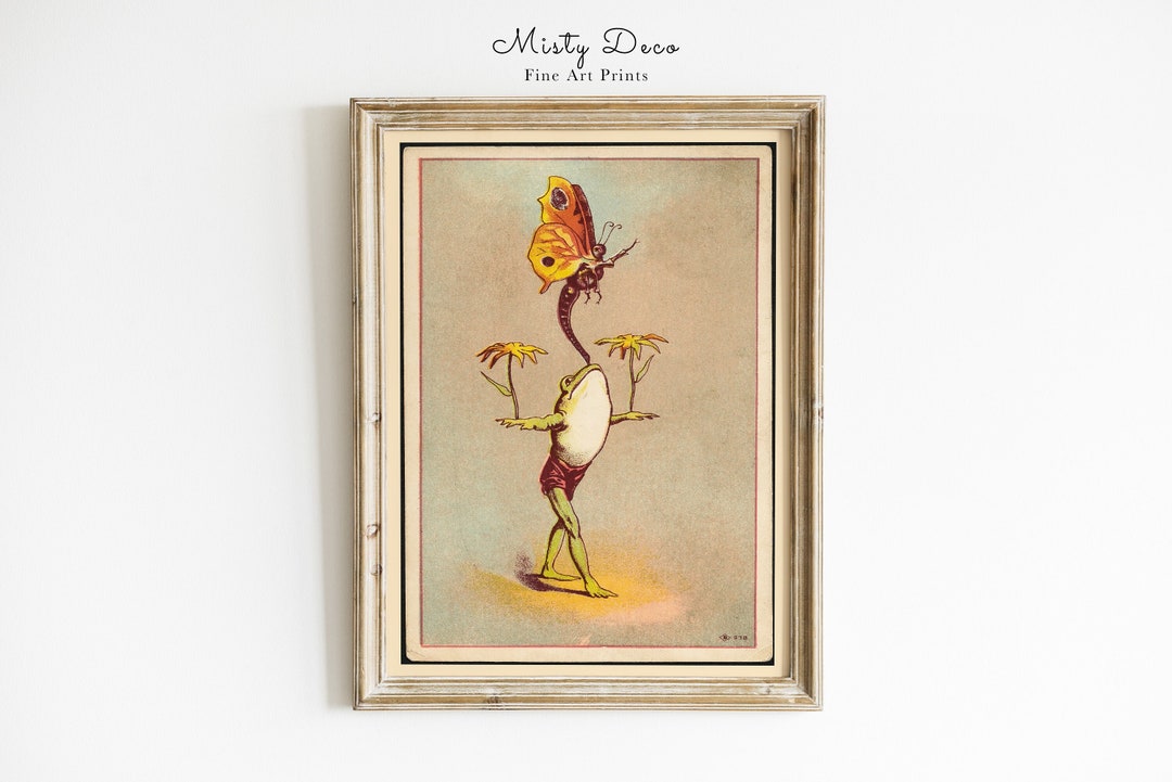 Vintage Circus Frog Illustration, Cute Frog Wall Art for Nursery. - Etsy