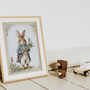 Vintage Beatrix Potter Peter Rabbit Illustration, Rabbit Painting Wall ...