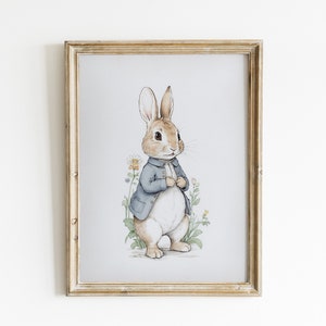 Beatrix Potter Peter Rabbit Illustration, Benjamin Bunny Nursery Wall ...