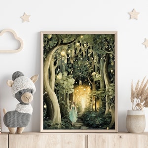 Collection of Printable Magical Forest Wall Art, Enchanting Princess ...