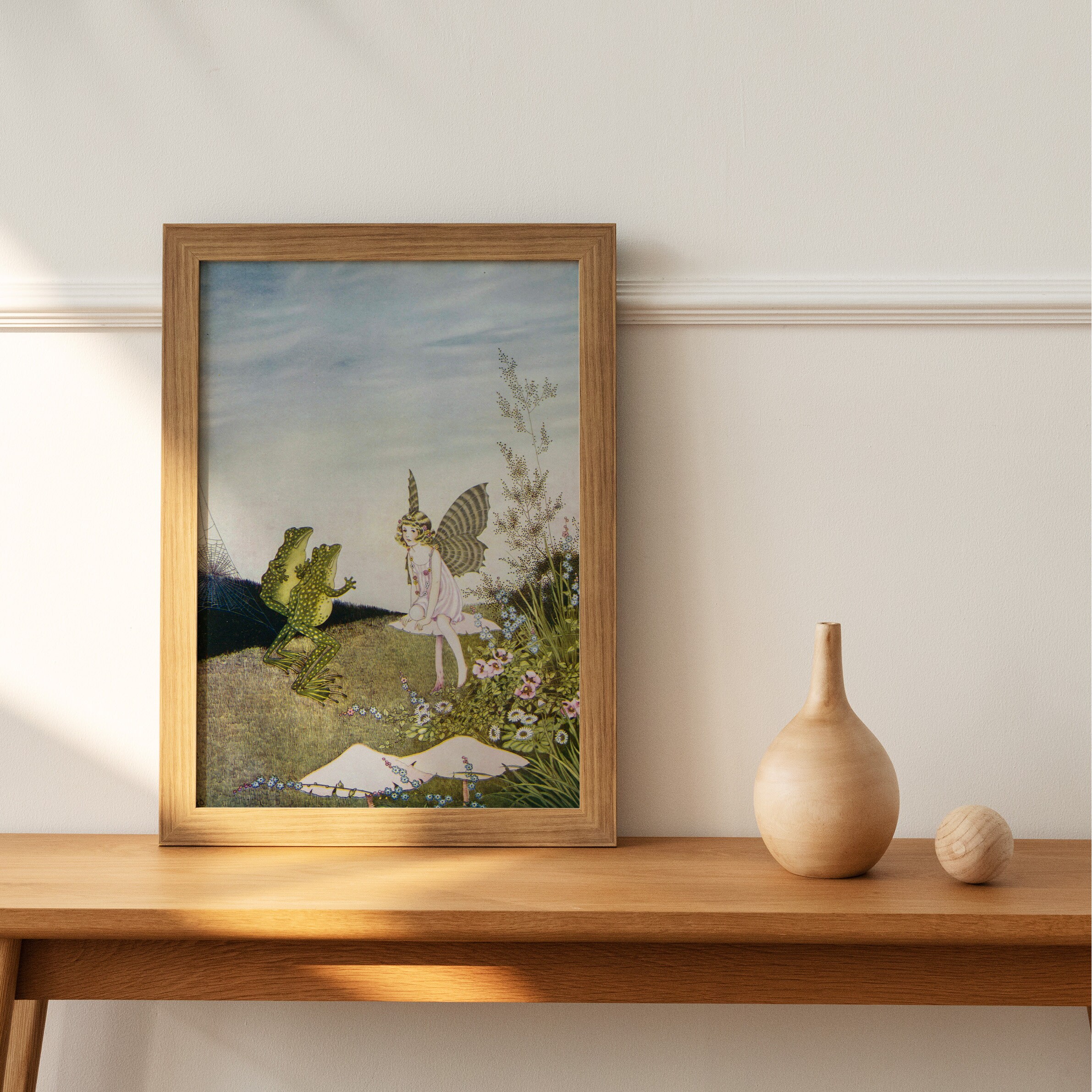 Fairy and Frogs Wall Art by Ida Rentoul Outhwaite Cute - Etsy
