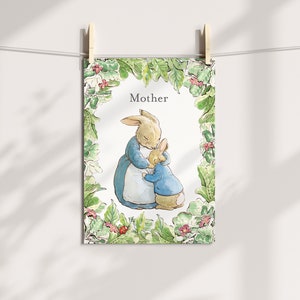 Mother Rabbit Hugs Peter Rabbit, Beatrix Potter Printable Wall Art ...