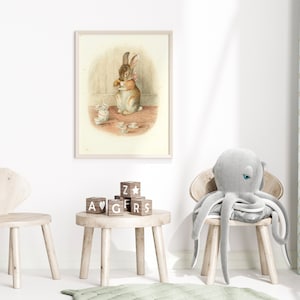 A Rabbit's Tea Party, Whimsical Fairy Tale Illustration by Beatrix ...