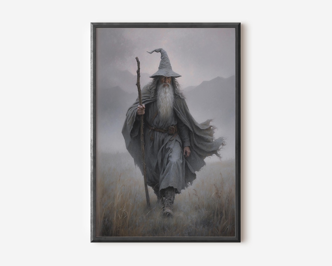 Moody and Dark Fantasy Wizard Fine Art Print. - Etsy