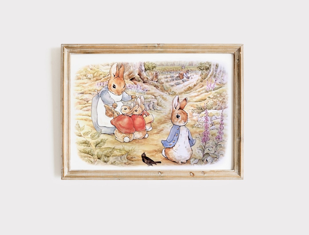 Beatrix Potter Peter Rabbit Printable Wall Art, Vintage Bunnies Nursery ...