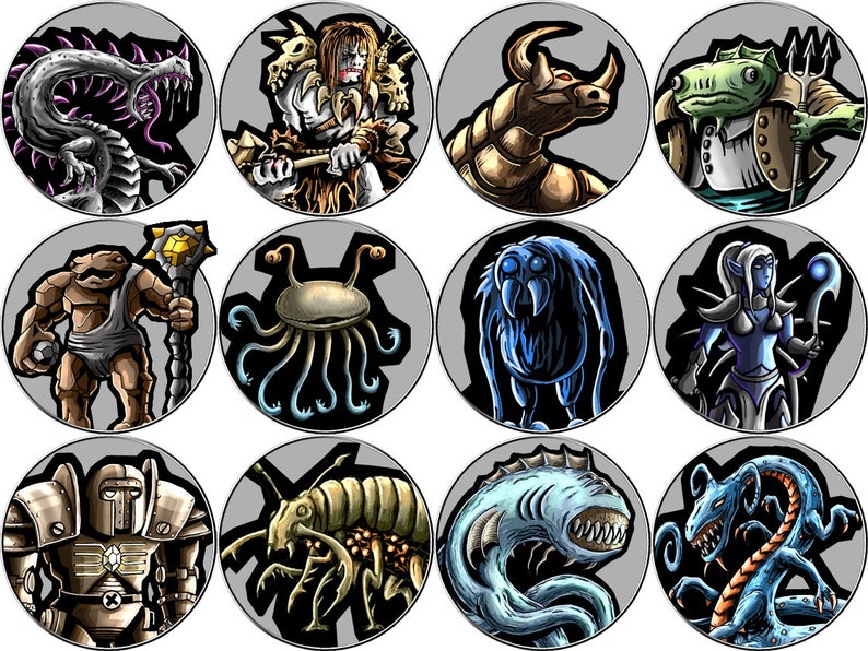 Set B - 100 Tokens for Virtual Tabletop RPG + Printable Pdfs - Etsy