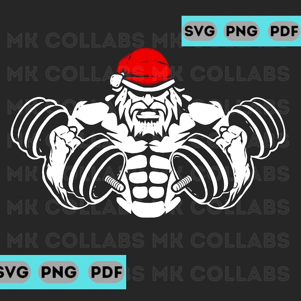 Christmas Buff Santa - Etsy