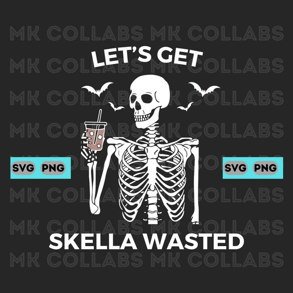 Skeleton Holding Drink Svg - Etsy