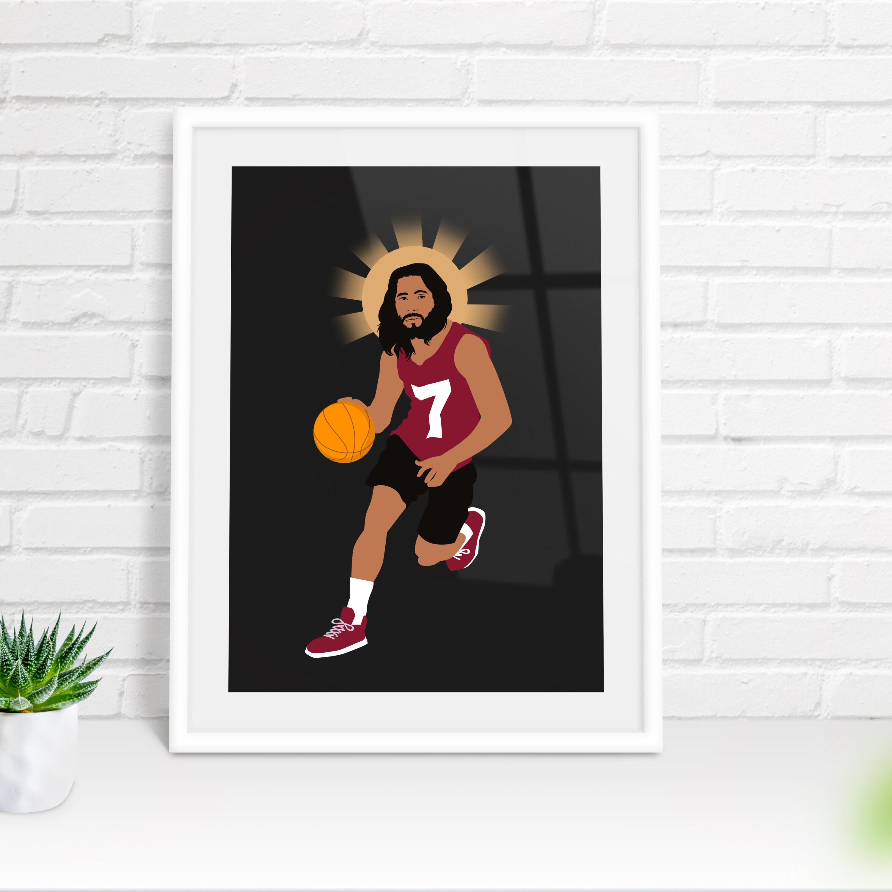 Funny Jesus Basketball PNG PDF Slam Dunk Christian Digital Print ...