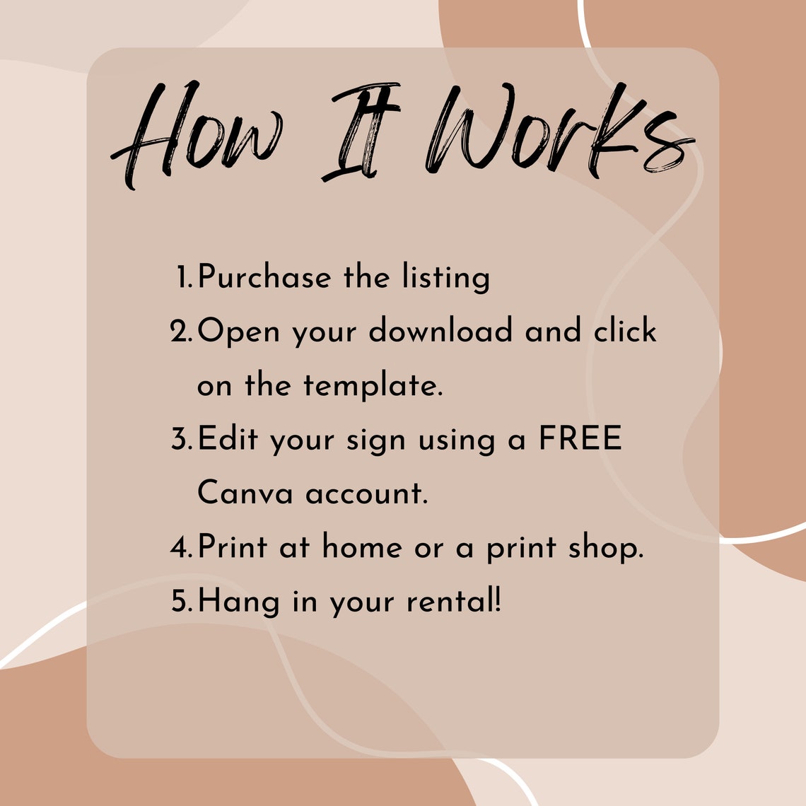 Airbnb Welcome Sign VRBO Signs Vacation Rental Editable - Etsy