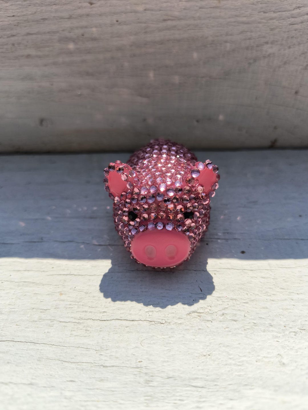 Pink Rhinestone Mini Rubber Pig Bling Bedazzled - Etsy