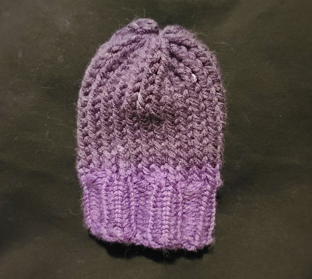 Dark Purple Preemie Hat - Etsy