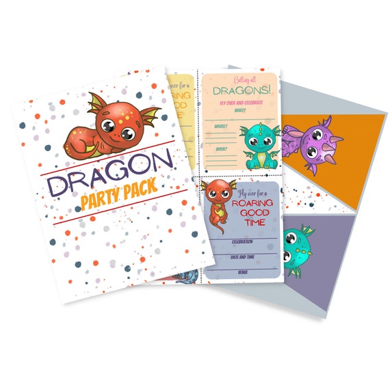 Dragon Party Pack Printable - Etsy