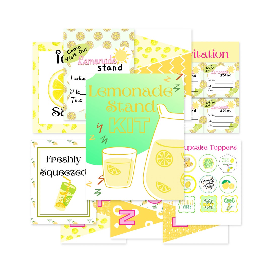 Lemonade Stand Kit Printable - Etsy