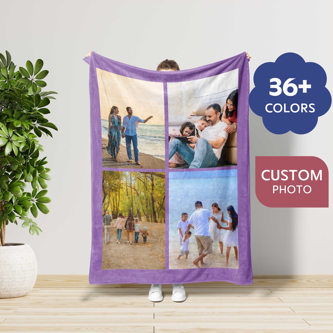 Family Photo Blanket, Custom Photo Blanket, Throw Blanket, Bedding ...