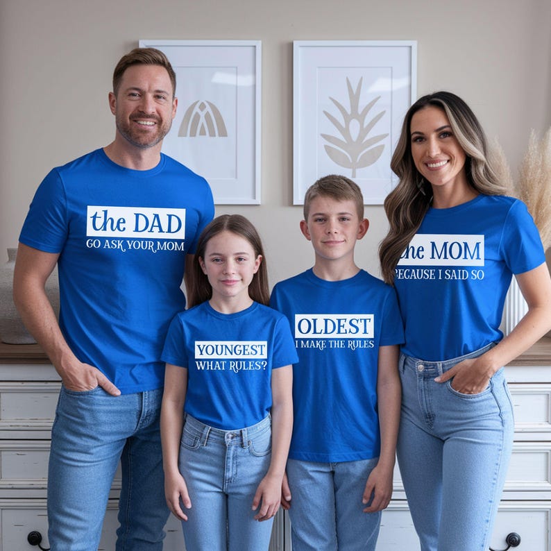 Personalized Family Matching Shirts: Cozy Parent and Sibling Quotes ...