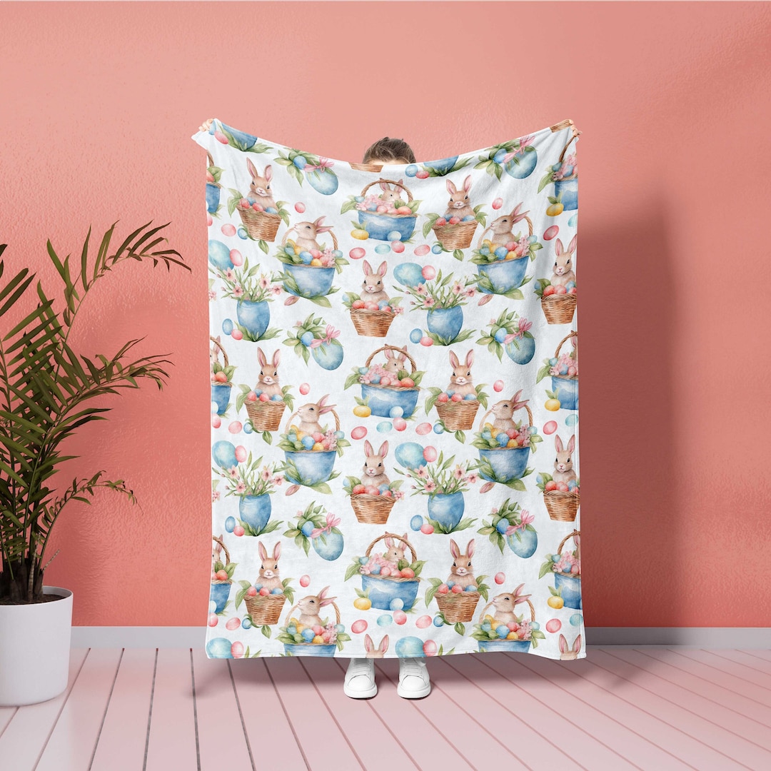 Easter Blanket, Easter Bunny Blanket, Easter Eggs Blanket, Gifts for ...