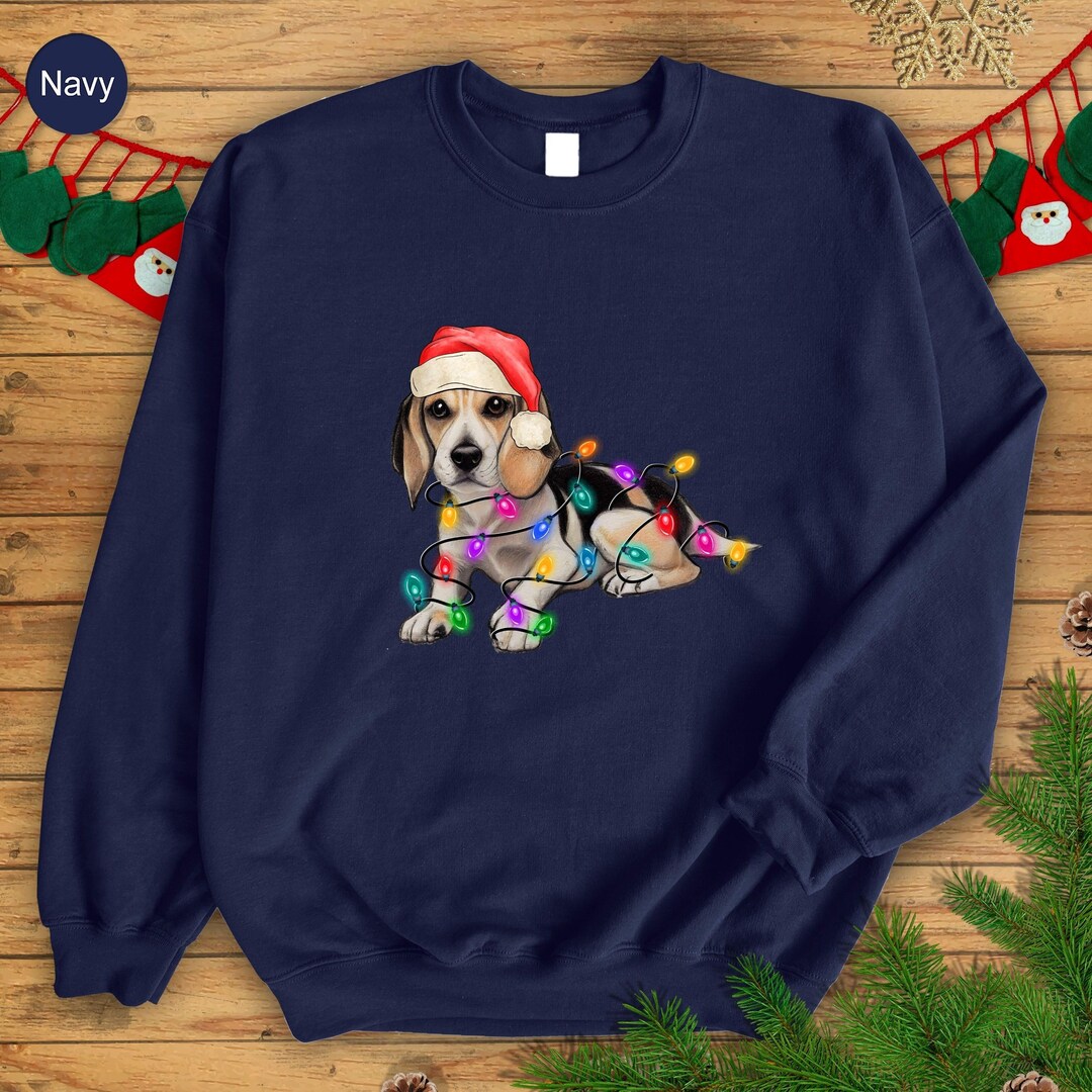 Beagle Christmas Sweatshirt,cozy Dog Hoodie,dog Lover Gift,christmas ...
