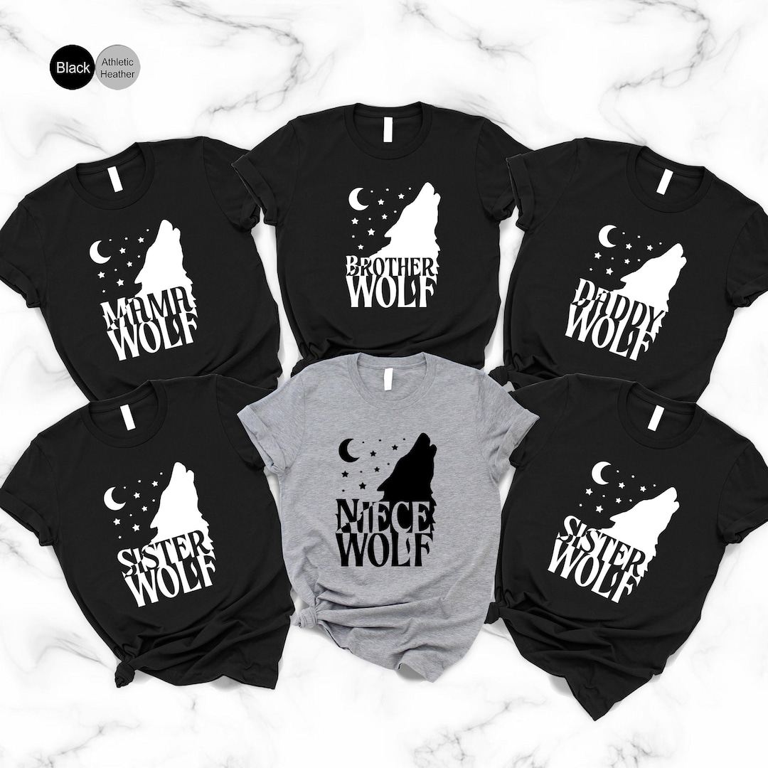 Wolf Pack Shirt, Wolf Family Matching T-shirts, Family Birthday Shirts ...