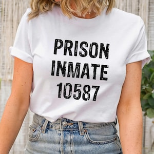 Prison Inmate Shirt, County Jail Inmate T-shirt, Halloween Matching Tee ...