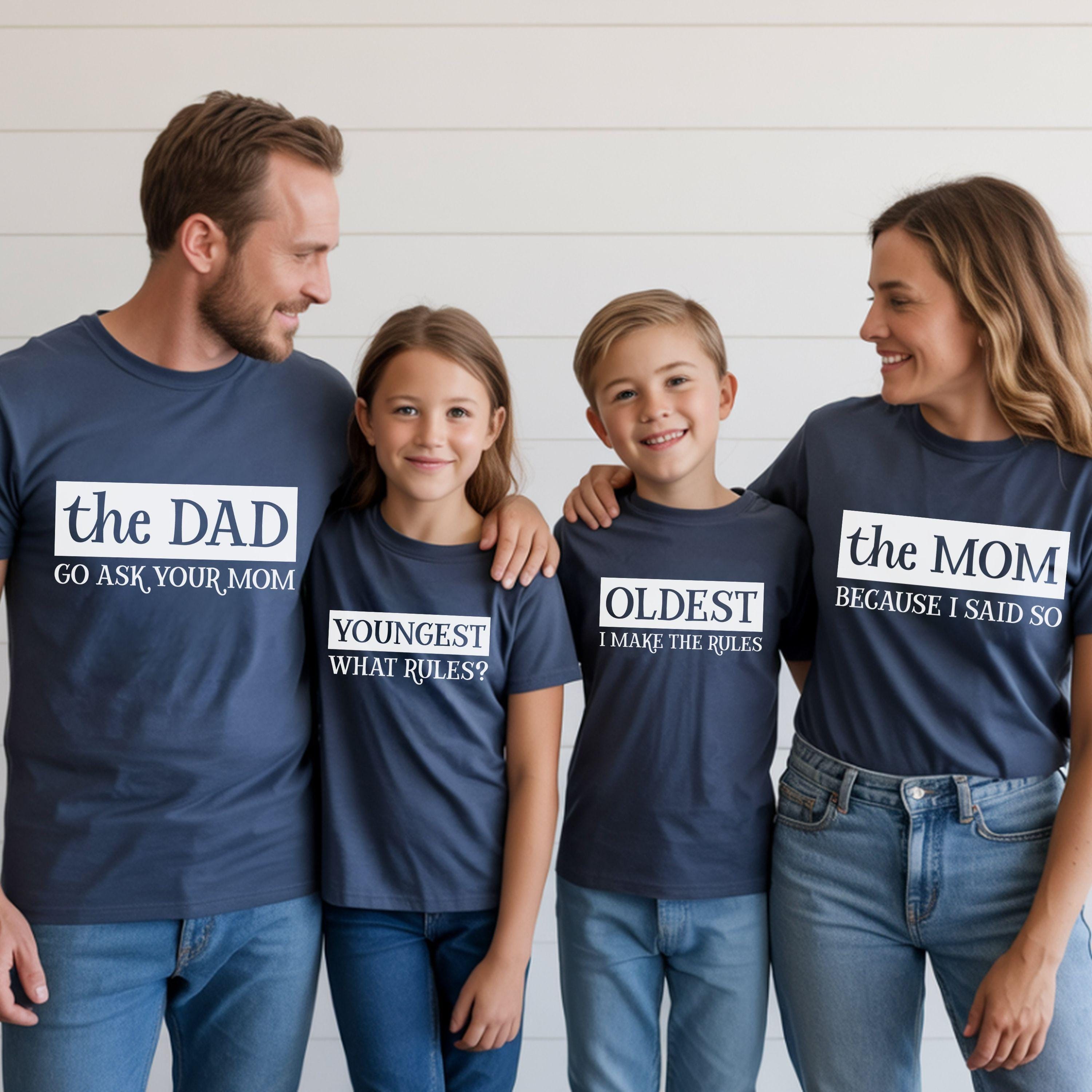 Personalized Family Matching Shirts: Cozy Parent and Sibling Quotes ...